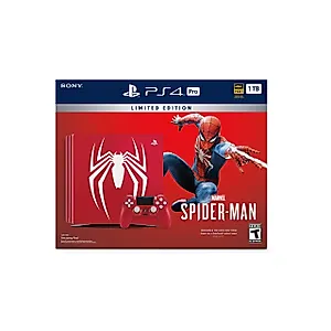 PlayStation 4 Pro 1TB Limited Edition Console - Marvels Spider-Man Bundle [Discontinued] (Renewed)