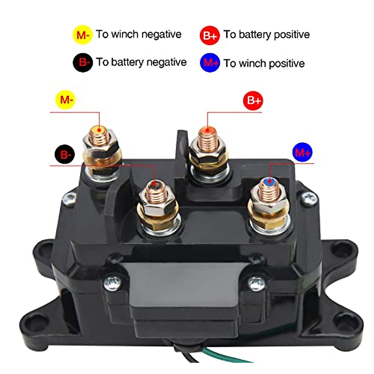 Winch Solenoid 12V Winch Solenoid Relay Contactor for ATV UTV 3000-5000lbs 4WD 4x4 Winches Winch Replace Number 63070 62135 74900 2875714 70715