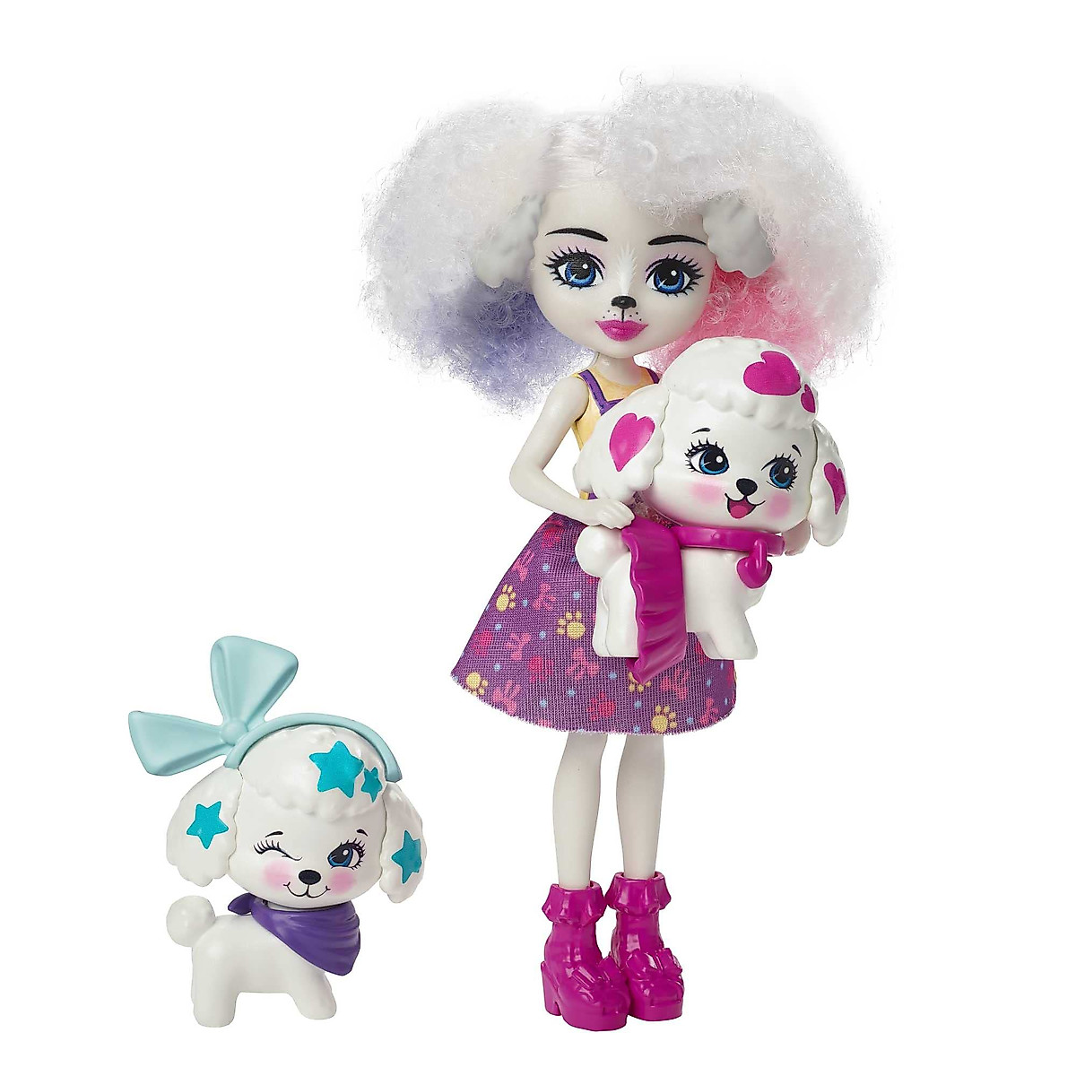 Mattel Enchantimals Poodle Doo Beauty Playset with Small Doll, 15+ Accessories & 2 Dog Figures with Color-Change, City TailsToy Collection