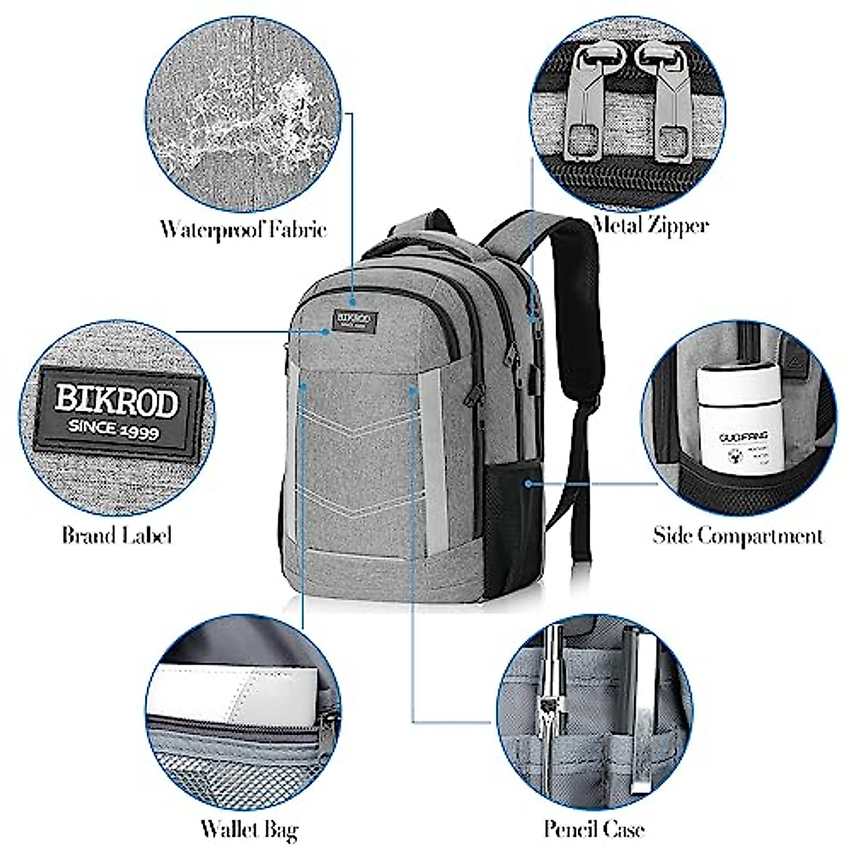 Travel Laptop Backpack for Men, School Backpack for Teen Boys, Durable Water Resistant 17.3 Inch Laptops Backpacks with USB Charging Port, Business Anti Theft College Computer Bag Gift Adult Hiking