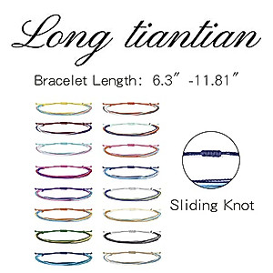 Long tiantian Waterproof String Bracelets for Girls Summer Wave Bracelet Friendship Handmade Wave Bracelet (P-16pcs-String Bracelets)