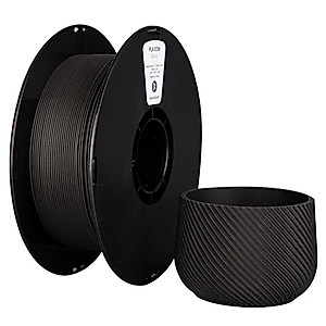 PLA K5M Filament Matte Polylactic Acid Filament 1.75mm, 3D PLA Filament 1kg2.2lb Spool, Dimensional Accuracy +/- 0.03 mm, Fit FDM 3D Printer, Black