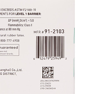 McKesson Medical Face Masks, Level 1 - Pleated with Ear Loops, Non-Sterile, White - One Size Fits Most Adults, 7 in x 3.75 in, 50 Count, 1 Pack