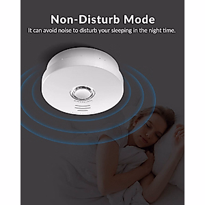 SITERLINK Smoke Detector, 10 Year Battery Operated Smoke Alarm with LED Indicator, Fire Alarm Smoke Detector with Test & Silence Button for Home, GS508C (4 Pack)