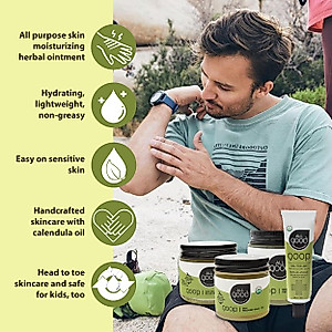 All Good Goop Organic Skin Care Recovery Balm - All Purpose Ointment w/Calendula, Lavender, Beeswax - Chafing Cream, Dry Skin Salve, Cracking Lip Moisturizer - Soothes, Hydrates & Calms - 2oz