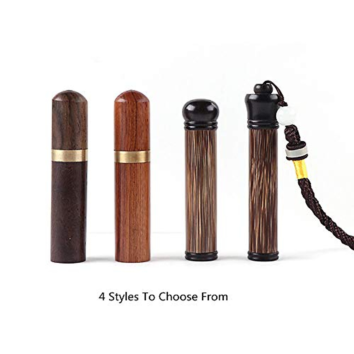 WUTA Wood Needle Case Durable Practical Wood Box Leather Knitting Craft DIY Tool Sewing Needle Storage Box Tube Container,1 Pack Blackwood