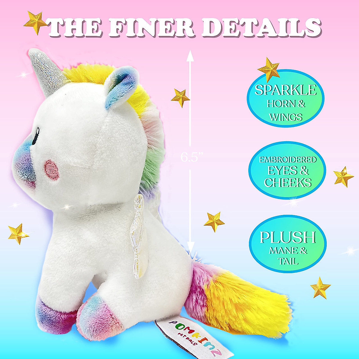 Unicorns Gifts for Girls Unicorn Stuffed Animals for Girls- Unicorn Toys for Girls Age 3 4 5 6 7 8 Year Old Little Girl Toys Plushies Stuffed Animal Plush Squishies Rainbow Toy Purse Little Girl Gifts