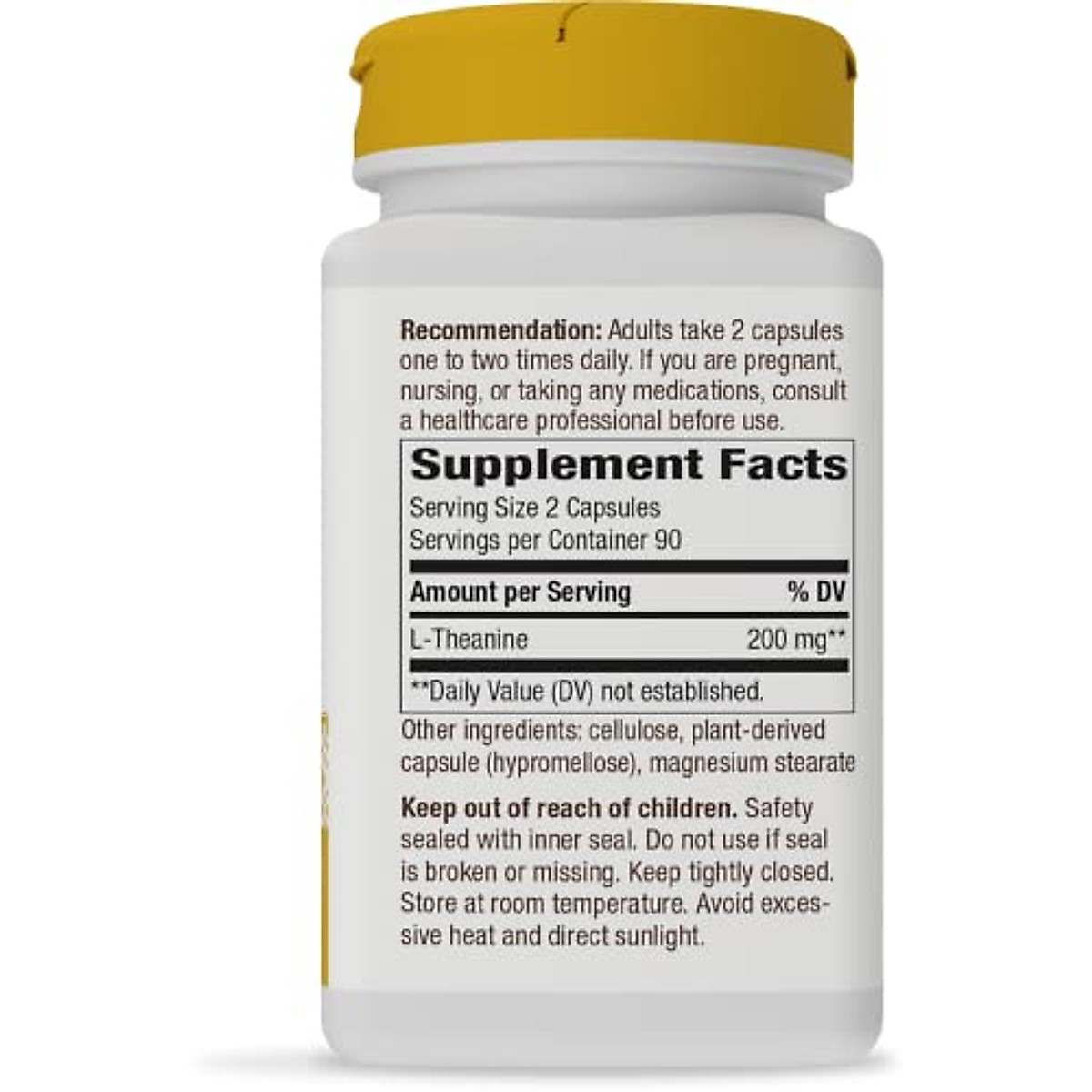 Nature's Way L-Theanine, Stress Support*, Promotes Relaxation*, 200 mg Potency, 180 Vegetarian Capsules