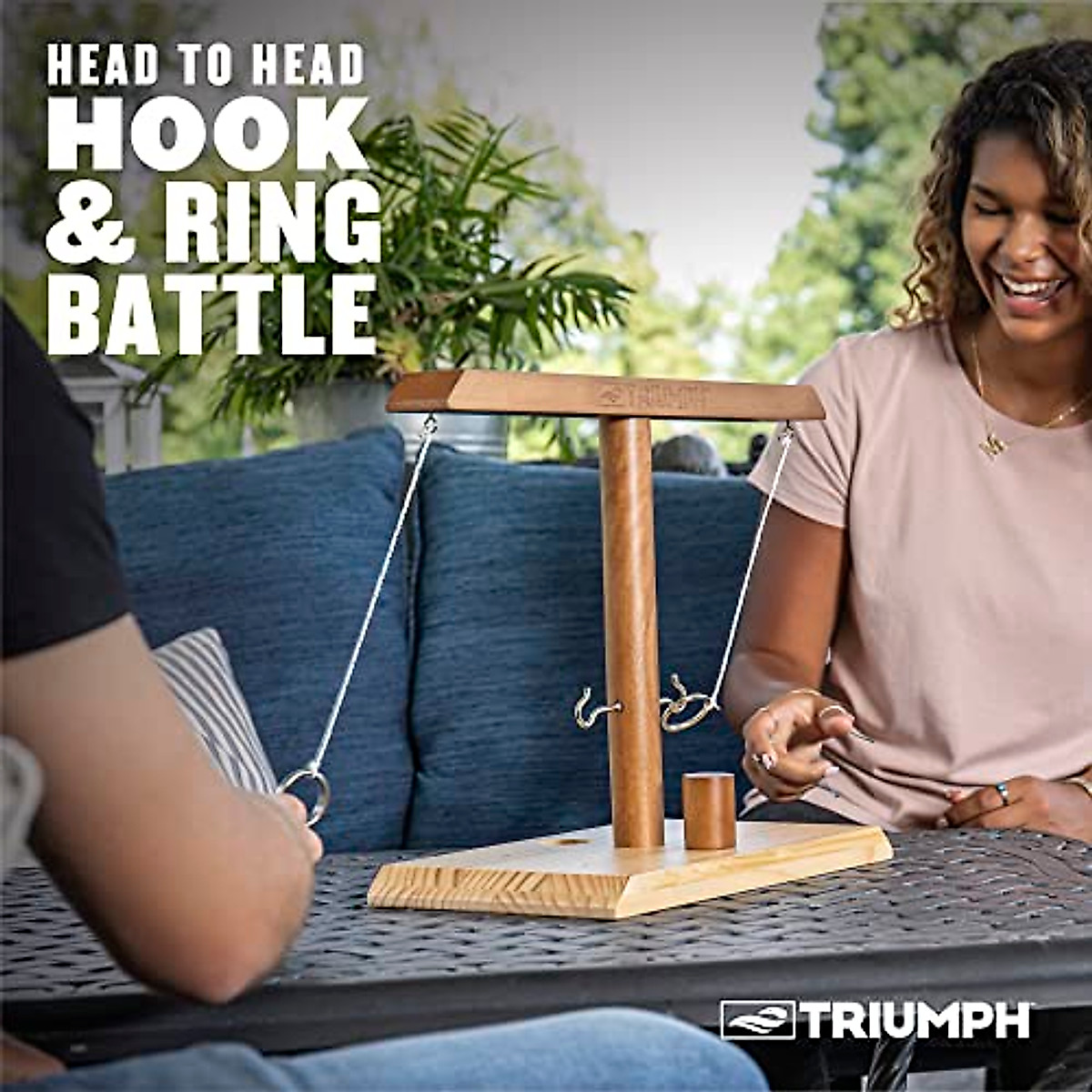 Triumph Sports Hook and Ring Battle – Ring Toss Game for Adults and Kids