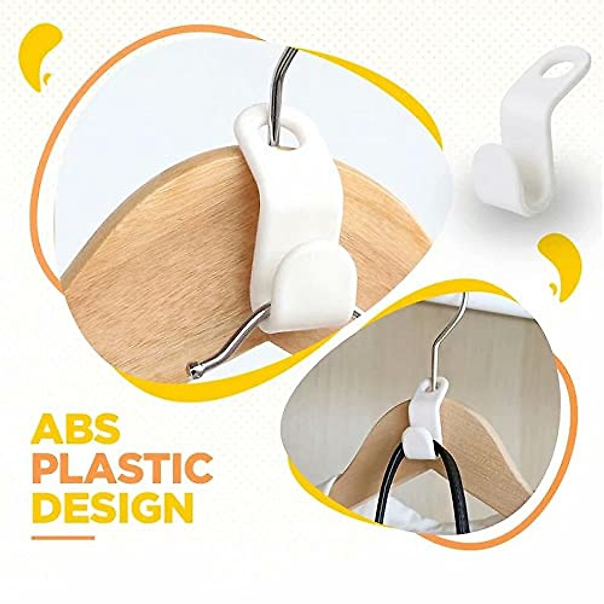 Hirundo Clothes Hanger Connector Hooks-12 Pcs