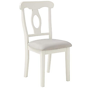 Angel Line 5 Piece Lindsey Dining Set, White/Gray