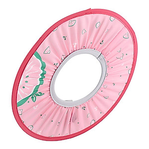 Baby Shower Cap, Baby Kids Shampoo Cap Waterproof Cloth Kids Bathing Shower Cap Bathing Protection Hat(Pink)