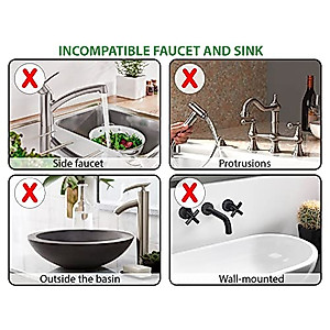 1 Pcs Grey Silicone Faucet Handle Drip Catcher Tray - Drip Catcher for Sink Faucet – Kitchen Faucet Drip Mat - Sink Faucet Splash Guard - Faucet Pad - Counter Faucet Mat - Silicone Sink Protector !