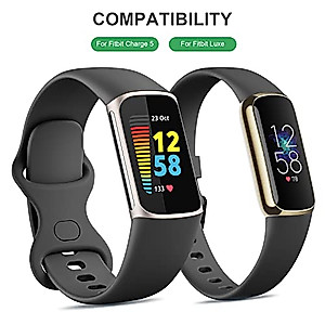 Amzpas Replacement Charger Cable for Fitbit Charge 5/ Fitbit Luxe Fitness Tracker with Reset Button, 3.3ft Soft Durable USB Charging Cable, Two Size for Choice (3.3ft /1.64ft)