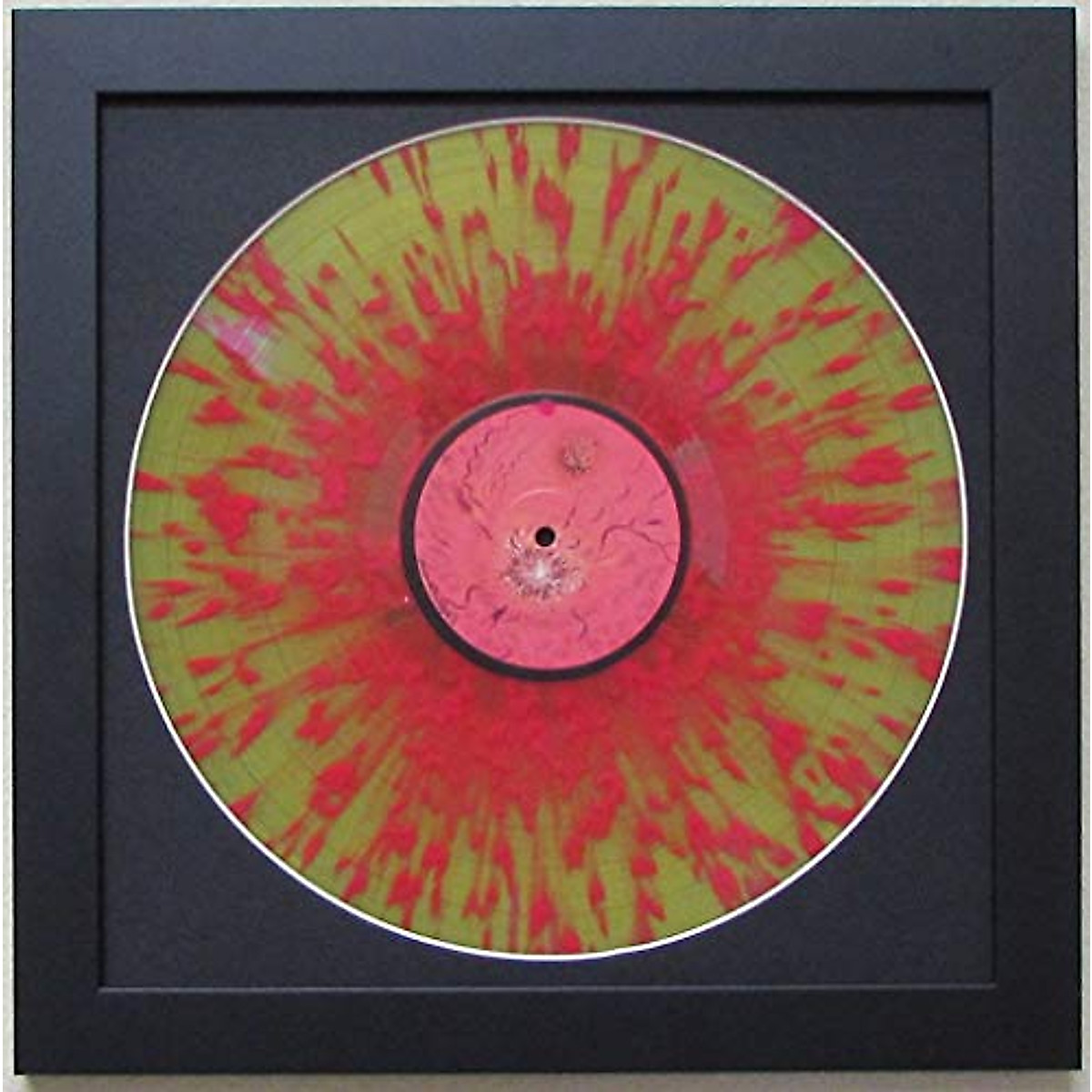 Frame My Collection Picture Disc 12" LP Vinyl Record Frame Display Black Matting (Wooden Black Frame) With Wall Hanger UV Glass Easy Mount System