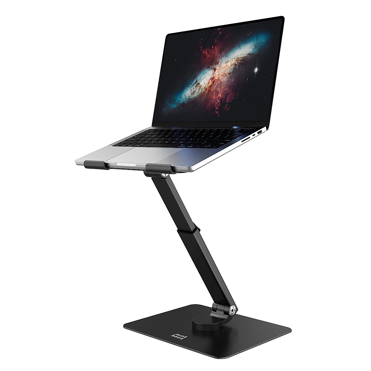 Minthouz 360 Rotating Laptop Stand for Desk - Aluminum Laptop Riser Adjustable Height up to 16.3 inch, Ergonomic Computer Stand for All Laptops 10-17 inch