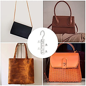 3PCS Purse Hangers for Closet-Organizer, Movable Space Saving Hangers Wardrobe Hook Bag Hooks for Closet for Organize Purses, Satchels, Dorm Closet Essentials (White)