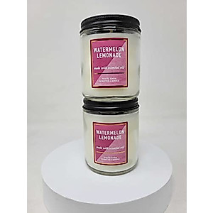 Bath and Body Works 2 Piece Pack (7oz/198g ) Watermelon Lemonade Single Wick Scented Candle