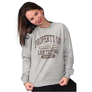 Brisco Brands Tootsie Pops Candy Testing Department Sweatshirt for Men or Women Sport Grey