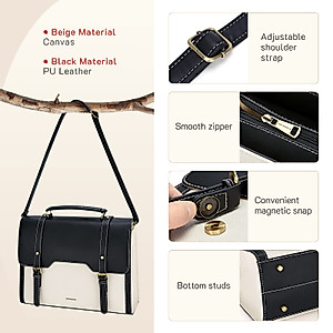 Missnine Laptop Bag 15.6 inch Canvas Messenger Bag for Women Professional Work Bag Shoulder Bag