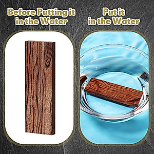 Riakrum 4 Pieces Ironwood Knife Handle Material Natural Wood Knife Handle Scales for DIY Crafts(4.72 x 1.57 x 0.39 Inch)