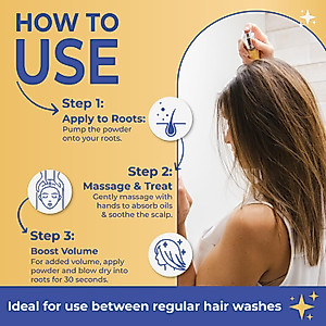 Naprim Naturals Nourishing Dry Shampoo Hair Powder for Blonde - Talc-Free Oil Absorption for Lightweight Volume - No Residue UV Protection Non-Aerosol - Travel-Friendly Hair Care (30g)