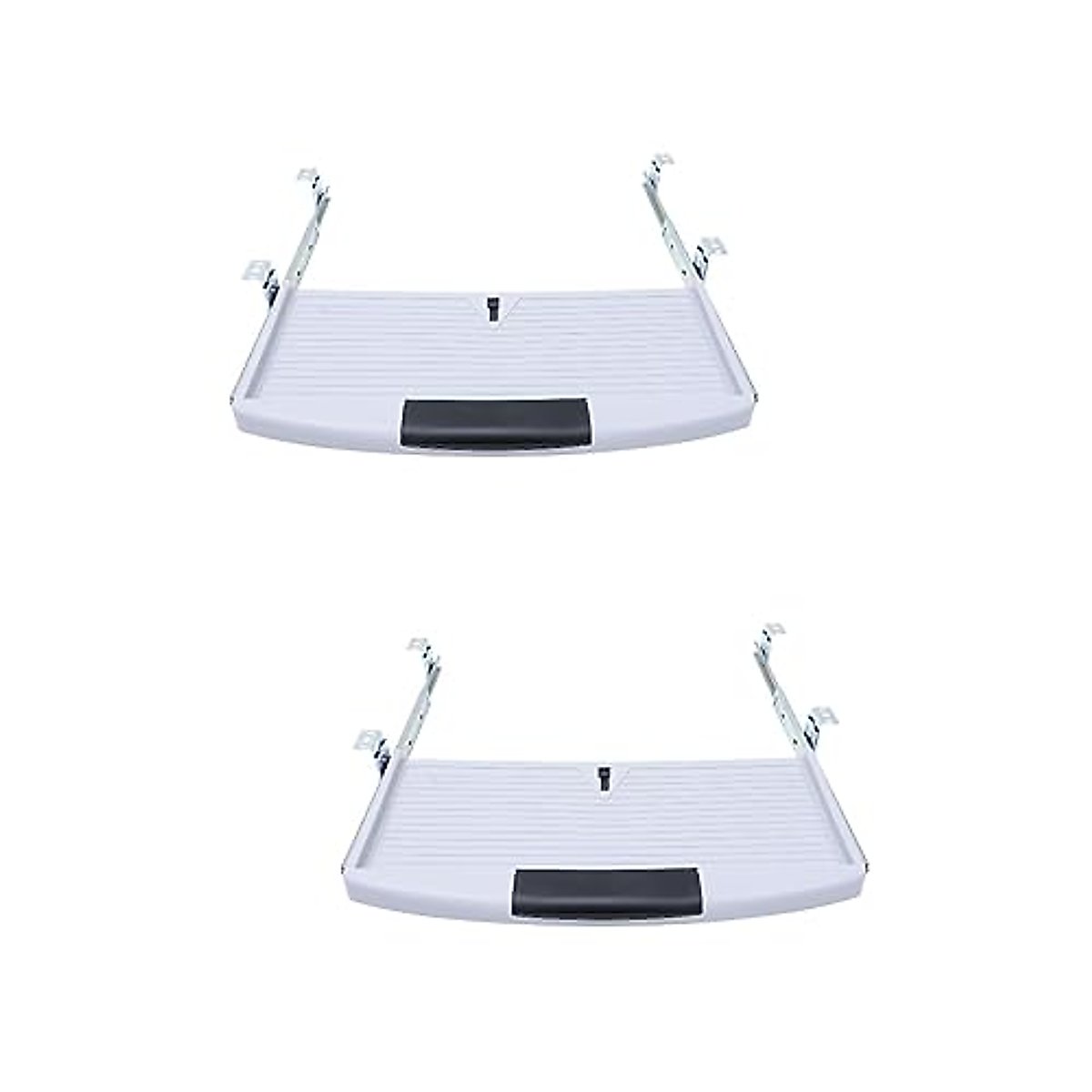 Abaodam 2 pcs computer keyboard case office drawer white office desk plastic trays storage drawers for desk keyboard stand for desk hidden keyboard shelf Miscellaneous tray corner