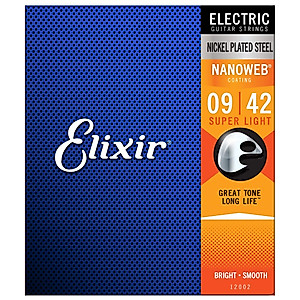 Elixir 12002 Electric Nano Super Light 9-42 (3 Pack Bundle)