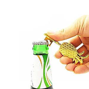 ARFUKA Bottle Opener Stainless Steel Beer Bottle Opener Pineapple Shaped Soda Beverage Beer Bottle Opener Women Men Gift for Wedding Christmas and Birthday