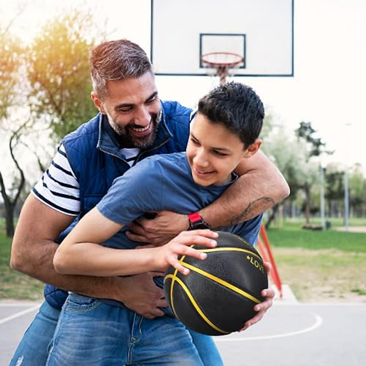 JOINOW Personalized Outdoor Basketball Christmas Basketball Gifts Leather Basketball 29.5 Inch Indoor Basketball Engraved Basketball Birthday Graduation - You Never Lose You Either Learn Or Win