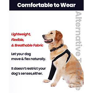 LufeLux Dog Recovery Sleeve, Dog Front Leg Sleeve, Dog Cone Alternative, Shoulder Protect Sleeve for Dog with Strechy Adjustable Elastic Band, for Hot Spots, Wounds, Bandages, Anti Lick for Dog