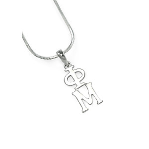 The Collegiate Standard Phi Mu Sorority Sterling Silver Lavaliere Pendant