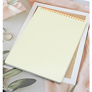 Yansanido Top Bound Spiral Notebook, 4 Pcs 4 Color 9.8 Inch x 6.9 Inch B5 Size Thick Plastic Hardcover 7mm College Ruled Paper 80 Sheets (160 Pages) Journal for School and Office Supplies (4 Pcs B5)