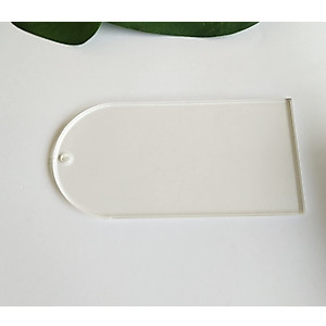 XIAOYUE 10PCS Arched Acrylic Place Cards, Clear Acrylic Escort Cards, Acrylic Place Cards, Wedding Place Cards, Wedding & Party Accessories (2''x4'')