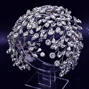 GAODESI Wedding Headband Bridal Hair Pieces Rhinestone Hair Accessories for Brides