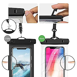 2021 Upgrade Universal Waterproof Phone Case, Pressure Grid Design, More sensitive IPX8 Waterproof Phone Bag, Compatible with iPhone 12 Pro 11 Pro Max XS Max XR X 8 7 Samsung Galaxy up to 7 Inches