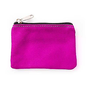 HappyDaily 6 Pack Canvas Zipper Bags Small Makeup Bags Lipstick Cosmatic Organizer Small Storage Pouch Carrying Purse (Pink/Hotpink/Sky Blue/Purple/Orange/Grey, Small (3.1'' x 5.1'')) (HD274)