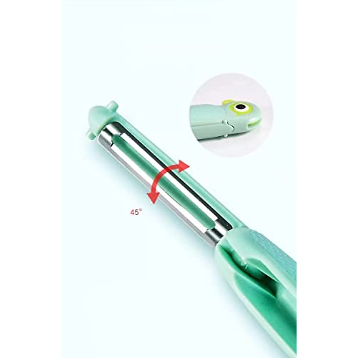 VSL VANSLENSON 2 in 1 Small Folding Knife Super Cute Bird Knife with Peeler 2.5” Blade Mini Pocket Size EDC Knife Green Pink (One Set)