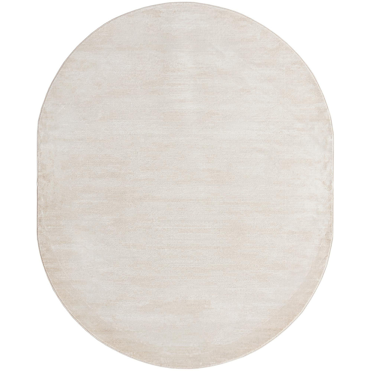 Rugs.com Finsbury Collection Rug – 7' 10 x 10' Oval Ivory Medium Rug Perfect for Living Rooms, Large Dining Rooms, Open Floorplans