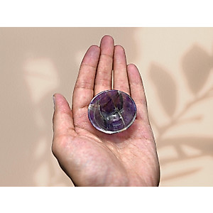Amethyst Crystal Bowl - 2" Gem Stone Bowl for Altar Offering Bowl