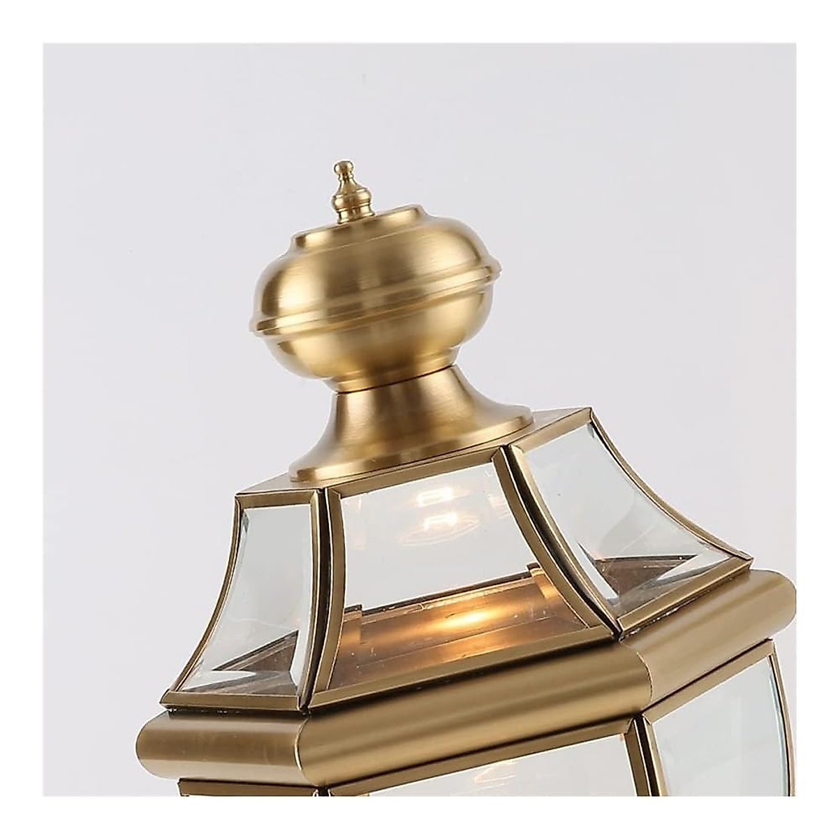 SANBDDLYY Outside Deck Streetlight Home Lawn Driveway Backyard Backyard Column Lamp Water Proof Outdoor Post Light E27 Simplicity Brass Exterior Pillar Lamp Villa Fence Gate House Porch Patio