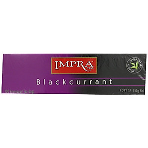 Impra Blackcurrant Pure Ceylon Tea Bags (100 Enveloped Tea Bags)