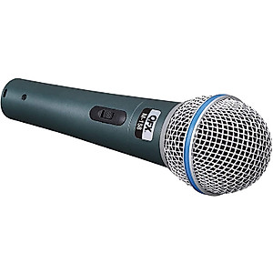 QFX Instrument Dynamic Microphone, XLR Connector (M-158), Black