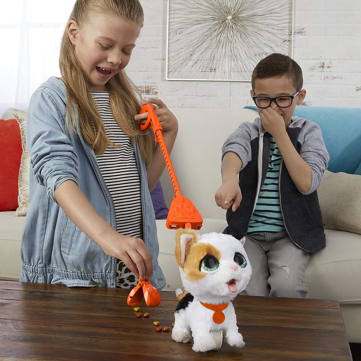 FurReal Poopalots Big Wags Interactive Pet Toy, Connectible Leash System, Ages 4 and Up