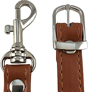 5/8” Cognac Brown Adjustable Replacement Cross Body Handbag Purse Strap (5/8" Cognac Brown/Nickel Tone)