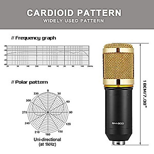 n/a Professional Condenser Microphone Microphone for Computer+Shock Mount+Foam Cap+Cable As Microphone