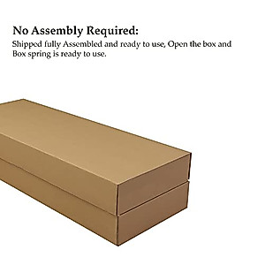 Spring Solution 4-Inch Wood Split Low Profile Traditional Box Spring/Foundation for Mattress Set, California King, Black