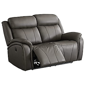 Signature Design by Ashley Chasewood Reclining Power Loveseat, Gray