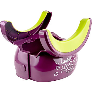 Portable Potty 2-in-1 Travel Toilet Seat & Compact Potty Trainer for Baby, Toddlers & Kids with Splash Guard & Liners (Grape)