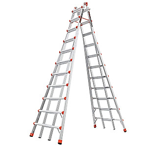 Little Giant Ladders, SkyScraper, M21, 11-21 Foot, Stepladder, Aluminum, Type 1A, 300 lbs Weight Rating, (10121),Gray